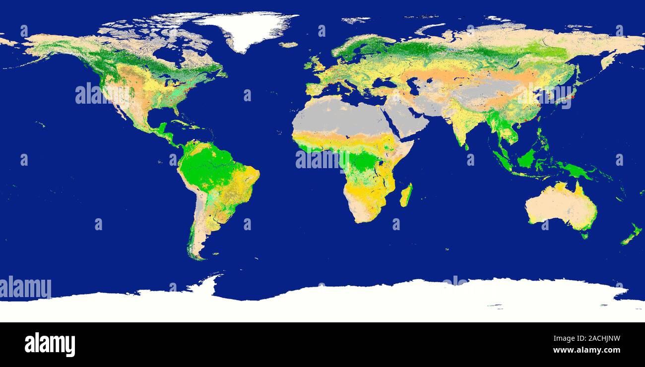 Earth's land cover classification, 2003. Produced using data obtained ...