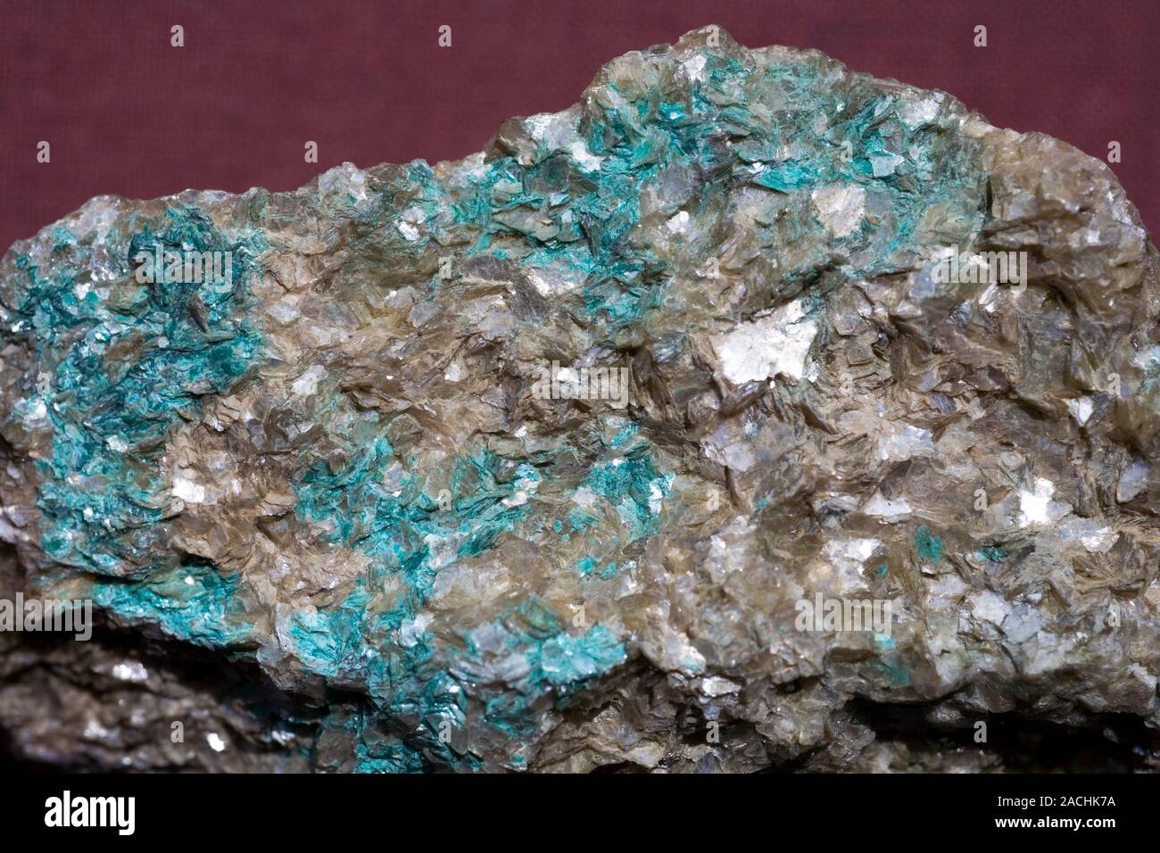 Cuprocassiterite in quartz mica schist. Cassiterite is a tin oxide ...