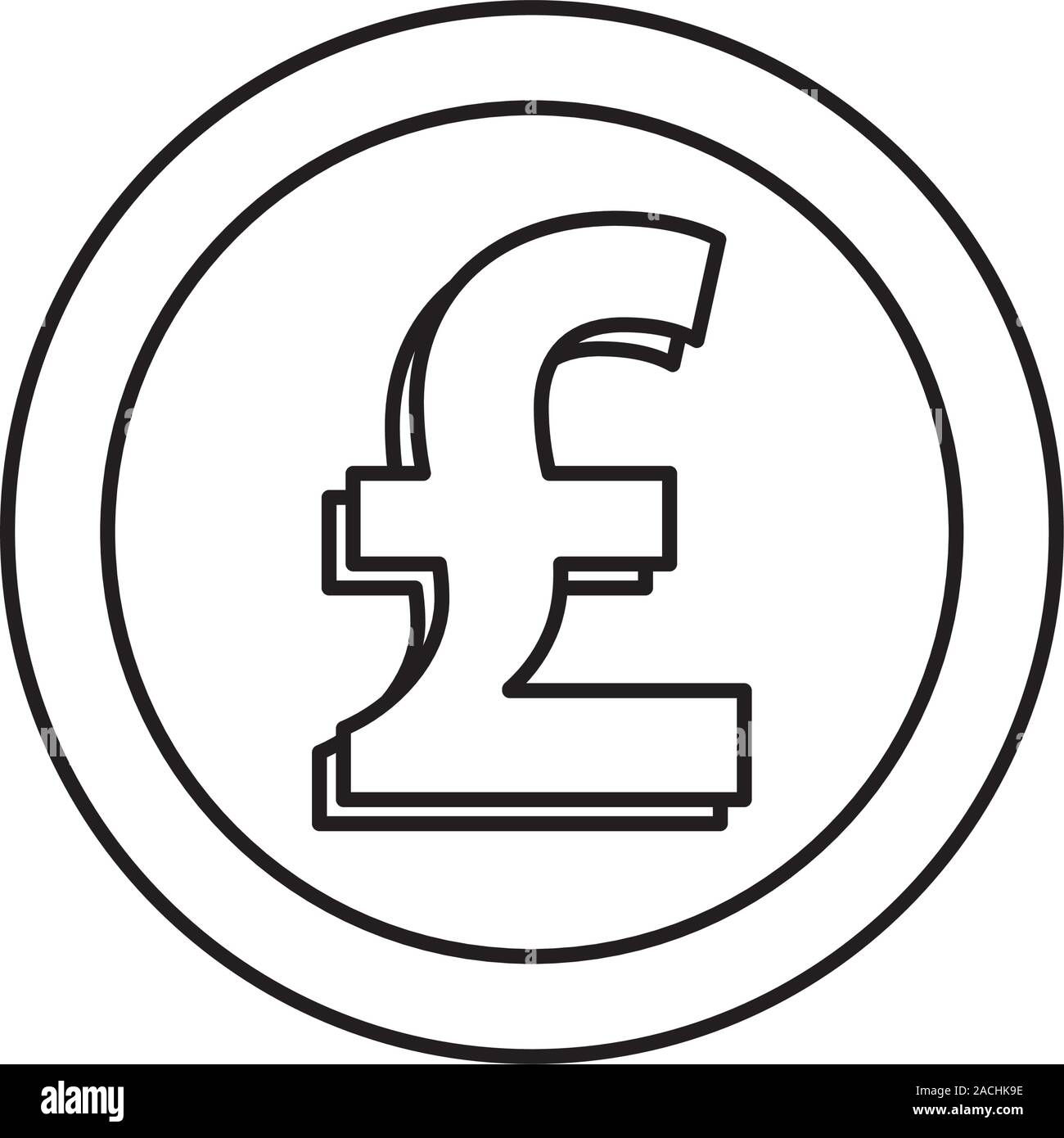 sterling pound coin isolated icon Stock Vector Image & Art - Alamy