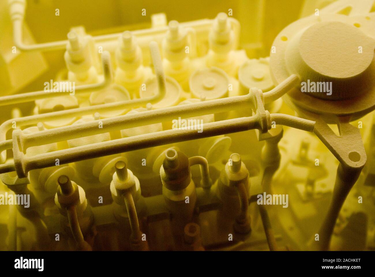 An complex injection moulded component photographed at the 2009 Paris ...