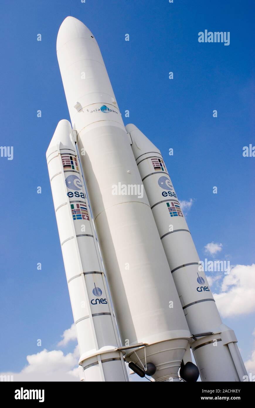 Full-size mock-up of Ariane 5 rocket, the fifth-generation satellite ...