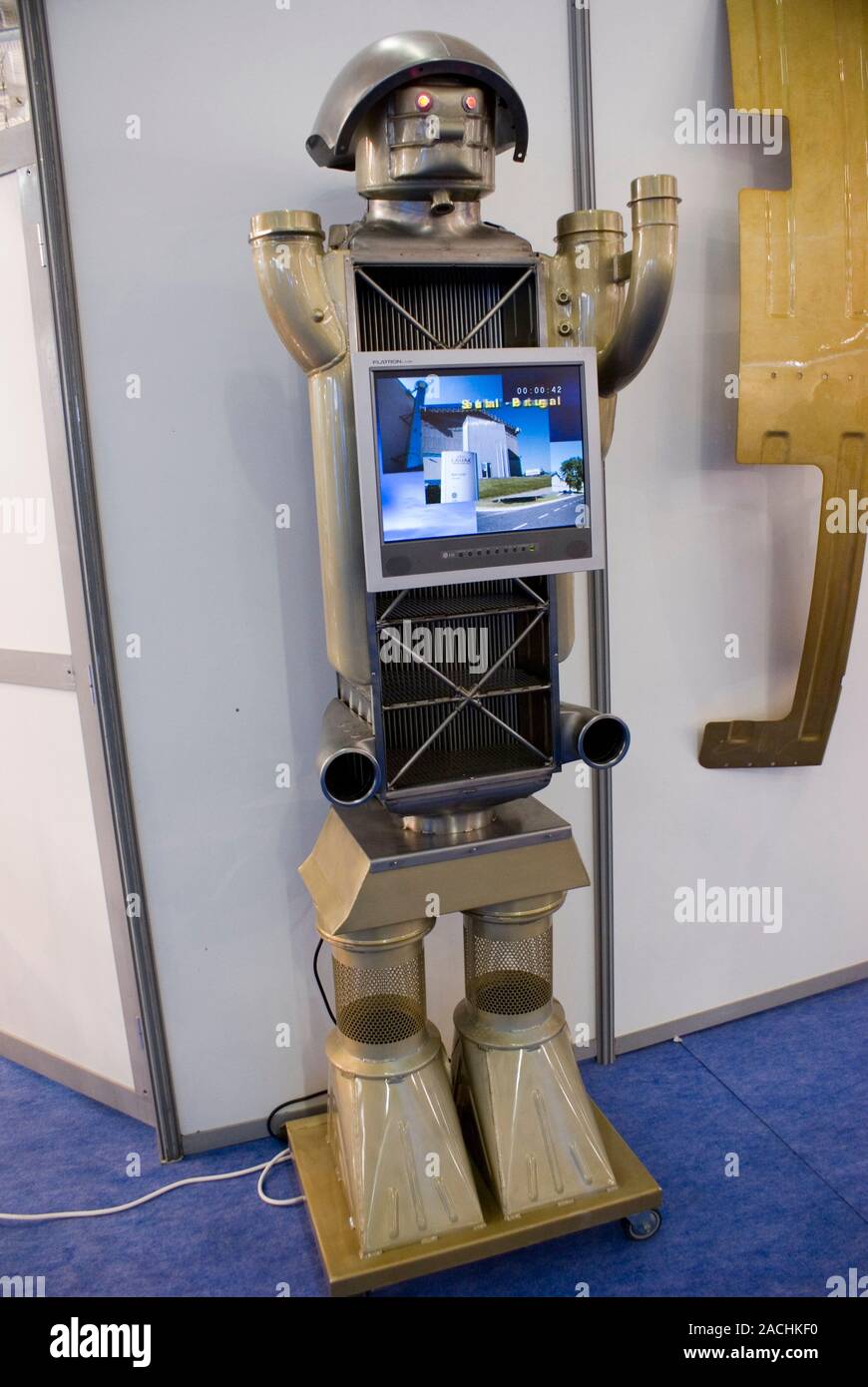 A display of aerospace components - various types of ducting - designed ...