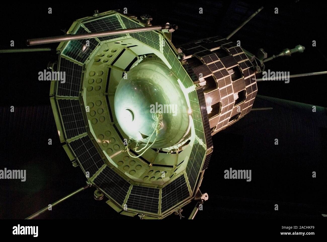 Elektron-2 satellite display at the Air and Space Museum, Le Bourget ...