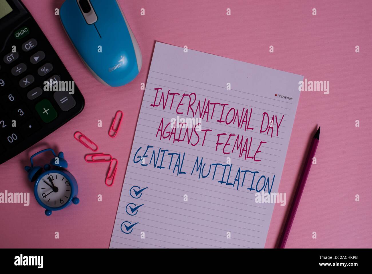 Writing note showing International Day Against. Business concept for ...