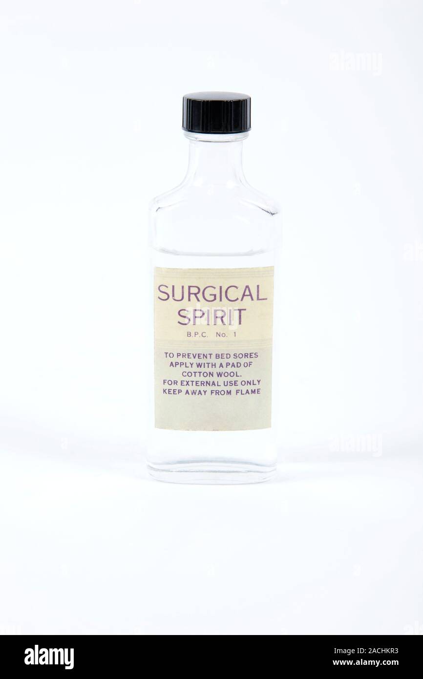 Antique surgical spirit bottle Stock Photo - Alamy
