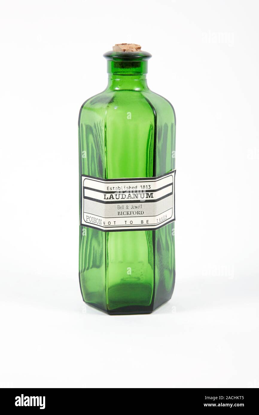Antique Laudanum Bottle Stock Photo Alamy