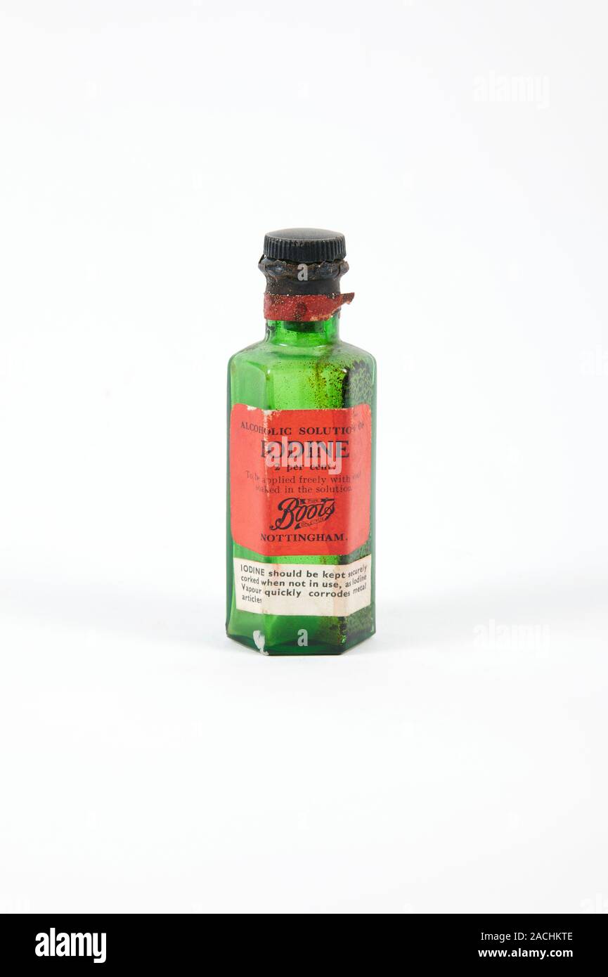 Antique iodine bottle Stock Photo - Alamy
