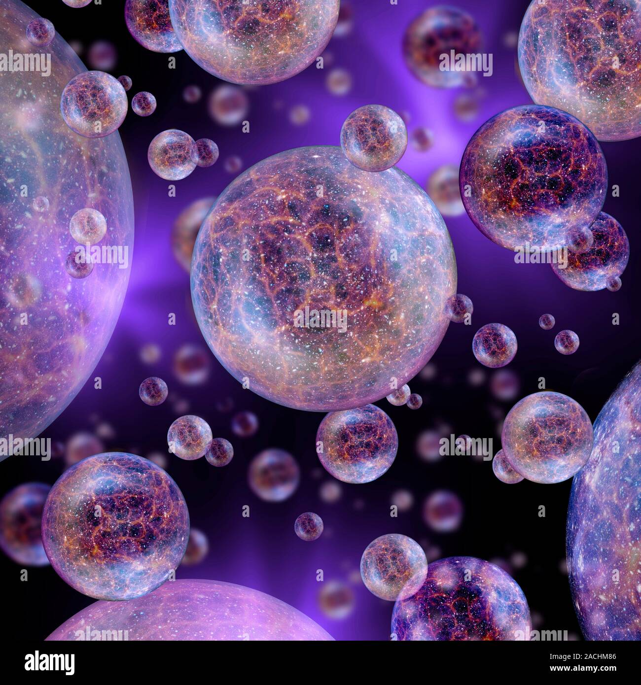 Multiverse. Conceptual computer artwork of multiple universes ...