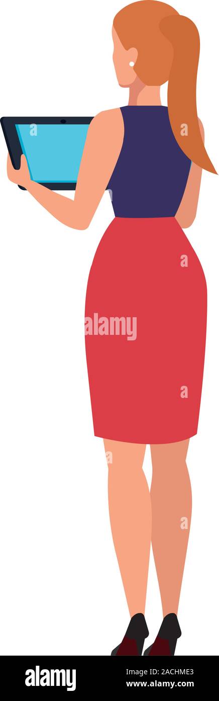 back business woman elegant avatar character Stock Vector Image & Art ...
