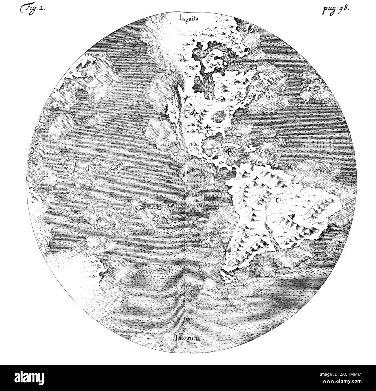 Map of the New World. This 17th century map is from the 1689 second ...