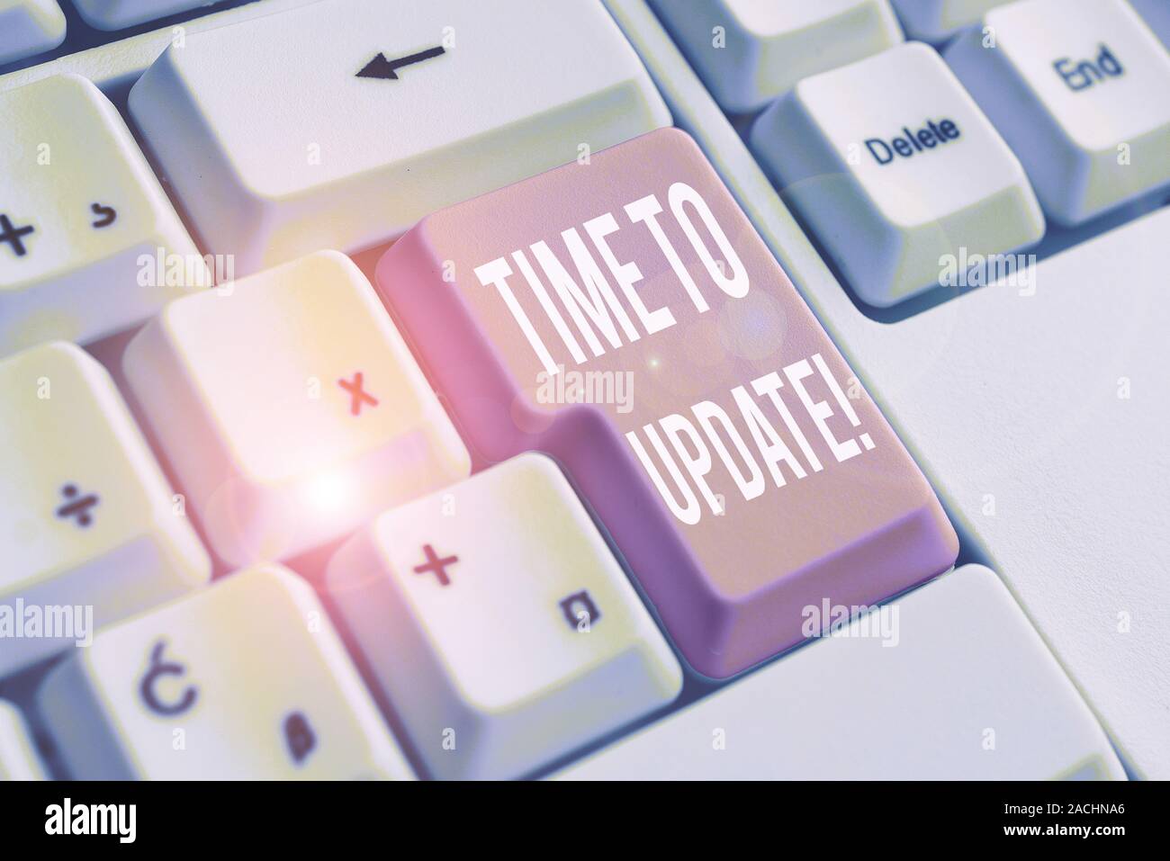 Conceptual hand writing showing Time To Update. Concept meaning this is right moment to make ...