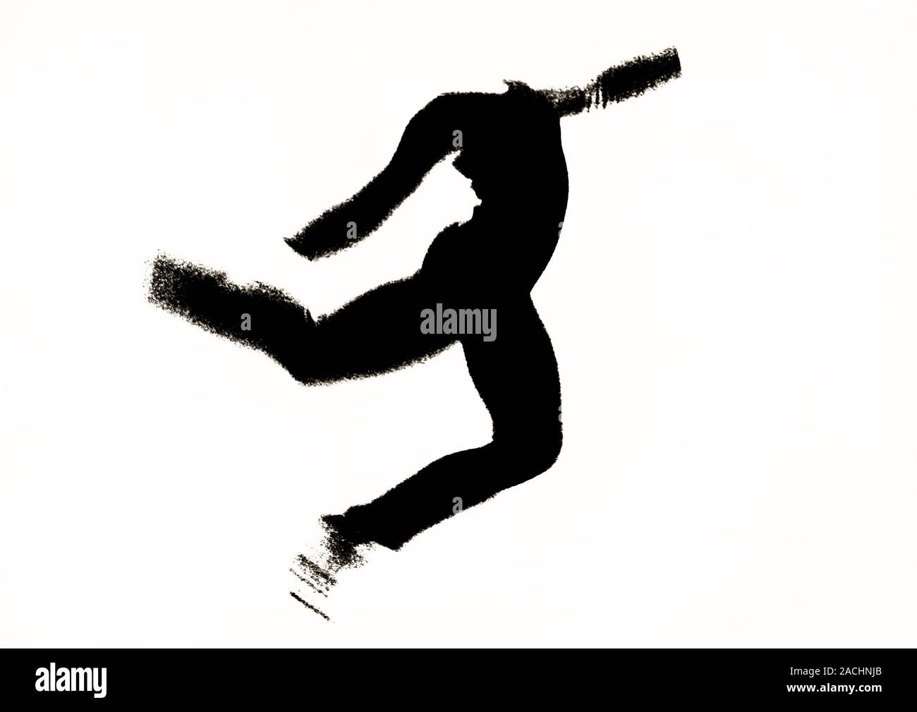 Abstract human figure leaping Stock Photo - Alamy