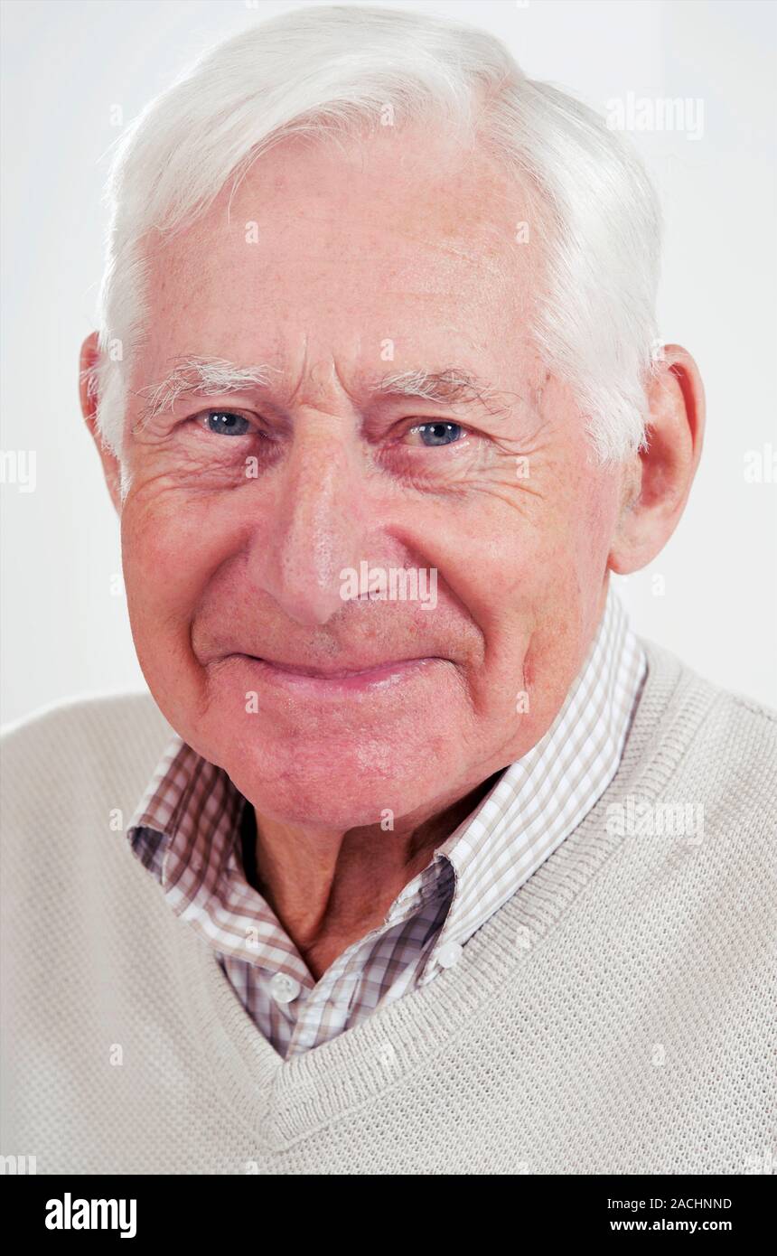 Happy senior man smiling Stock Photo - Alamy