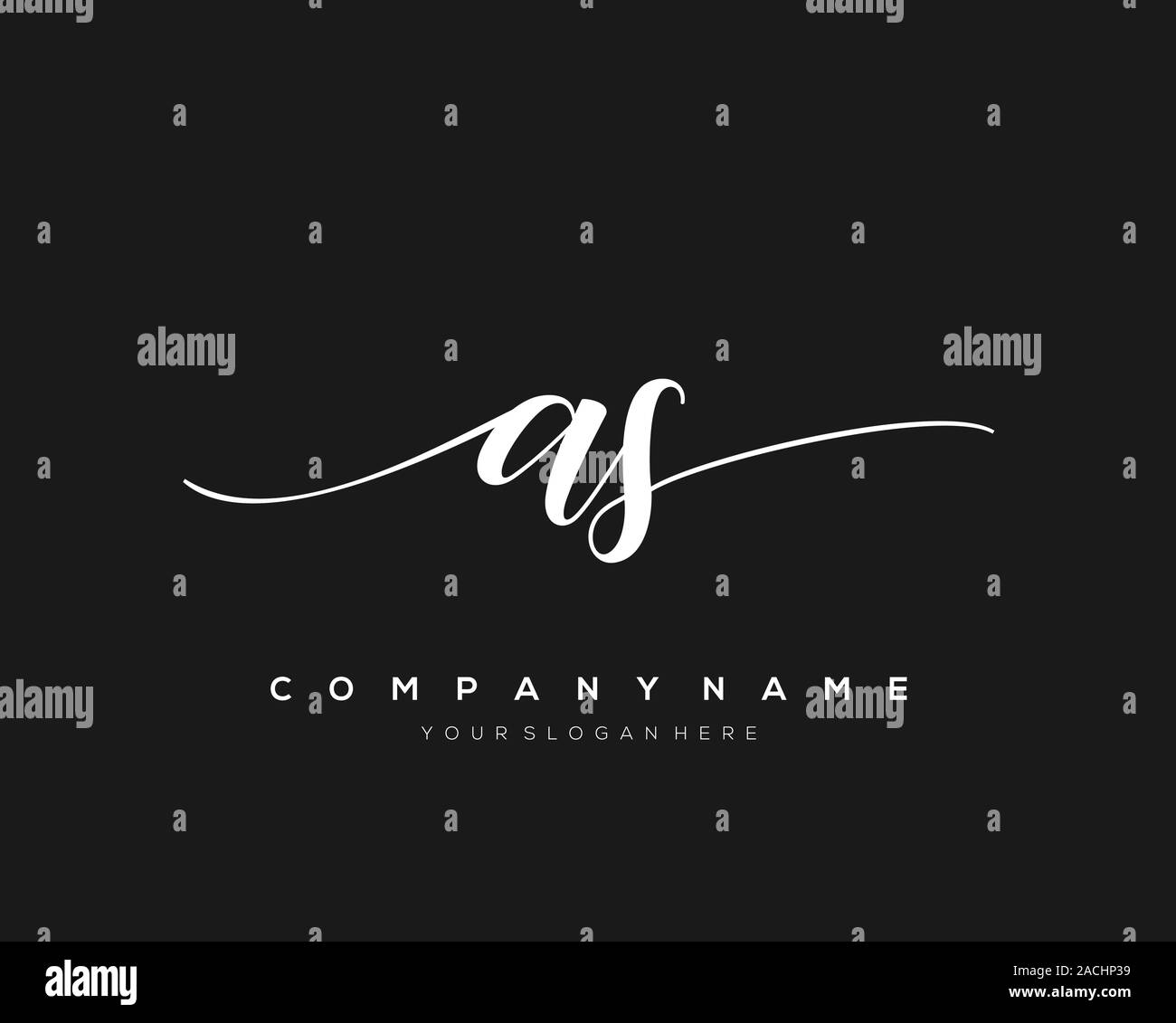 Initial Letter AS handwriting logo vector Stock Vector Image & Art - Alamy