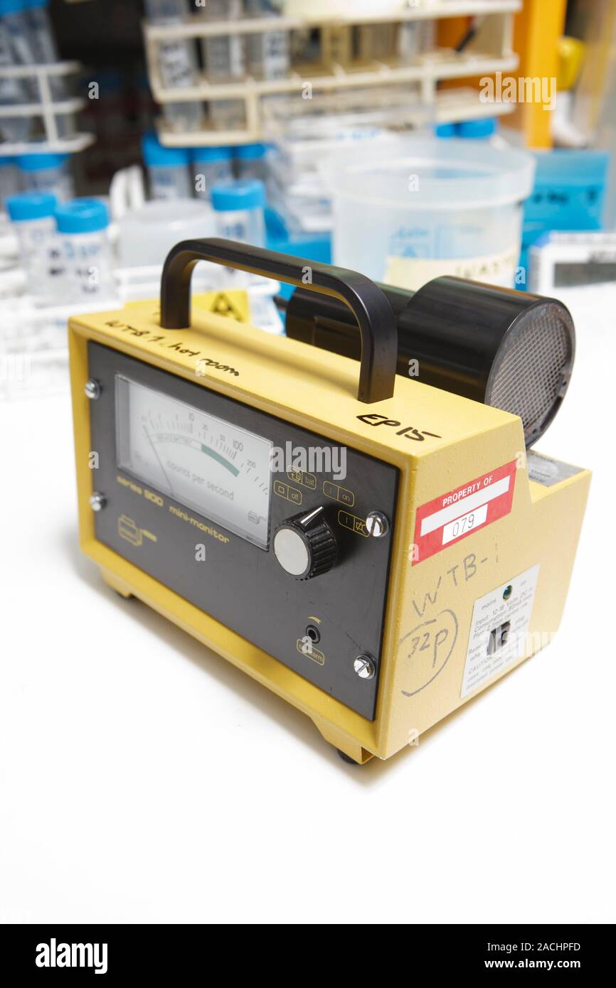 Geiger Counter on a desk in a lab Stock Photo - Alamy