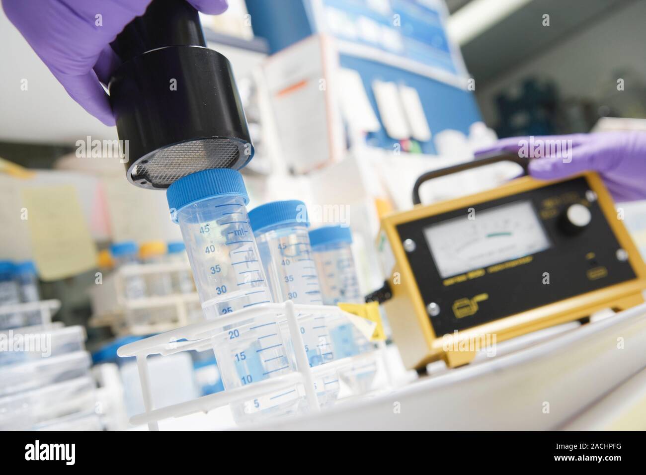 Geiger Counter in use on a desk in a lab Stock Photo - Alamy