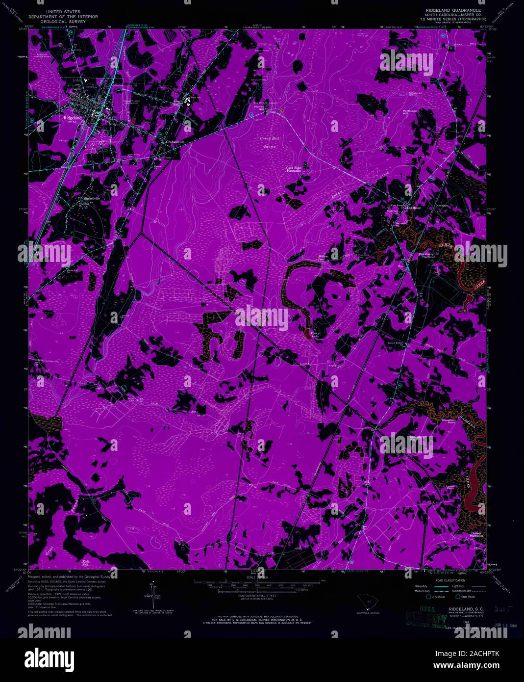 Map of ridgeland hi-res stock photography and images - Alamy