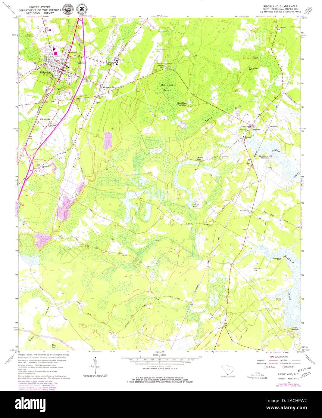 Map of ridgeland hi-res stock photography and images - Alamy