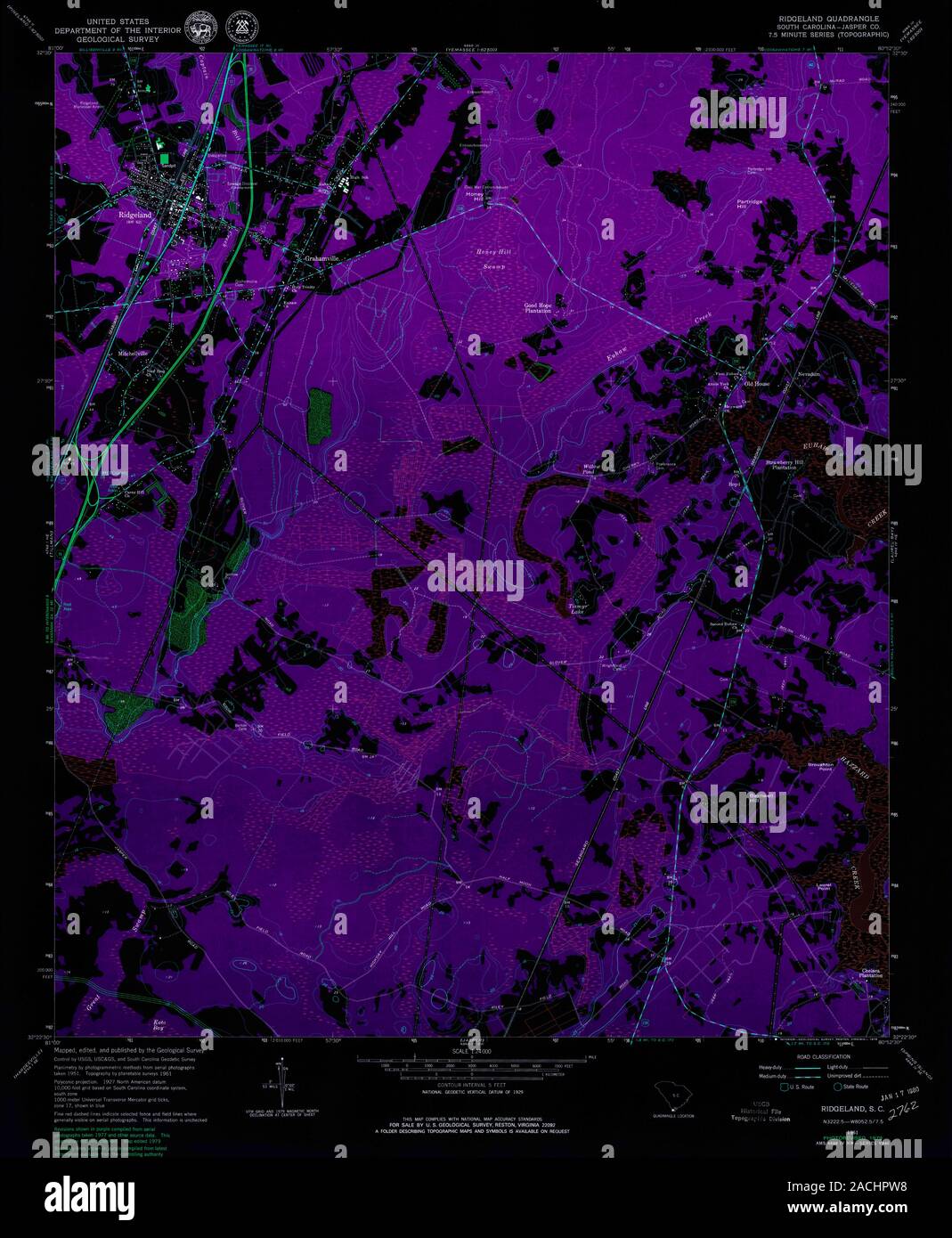 Map of ridgeland hi-res stock photography and images - Alamy