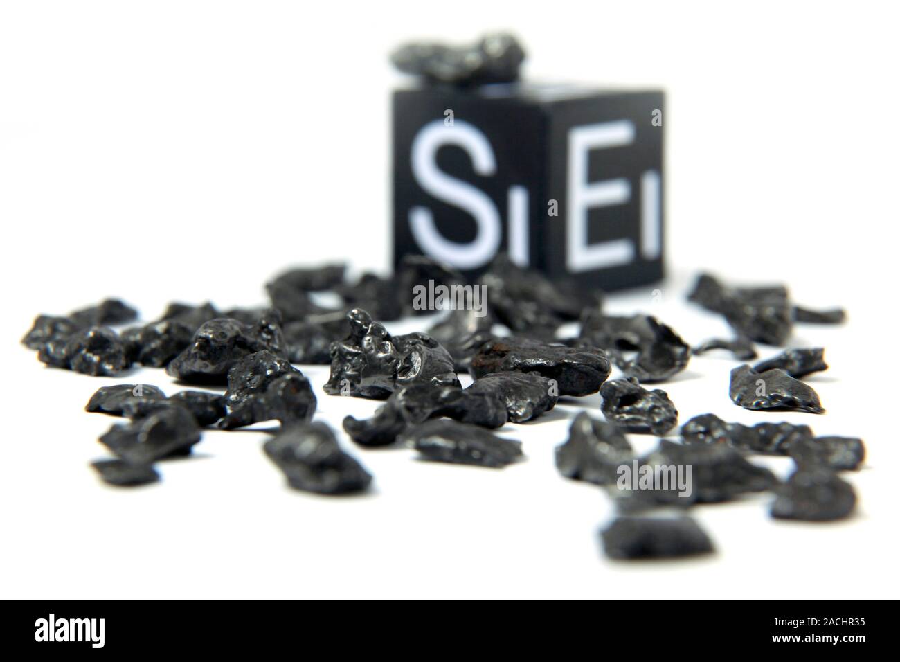 Sikhote-Alin meteorite fragments. Small (the cube measures 2.5cm ...