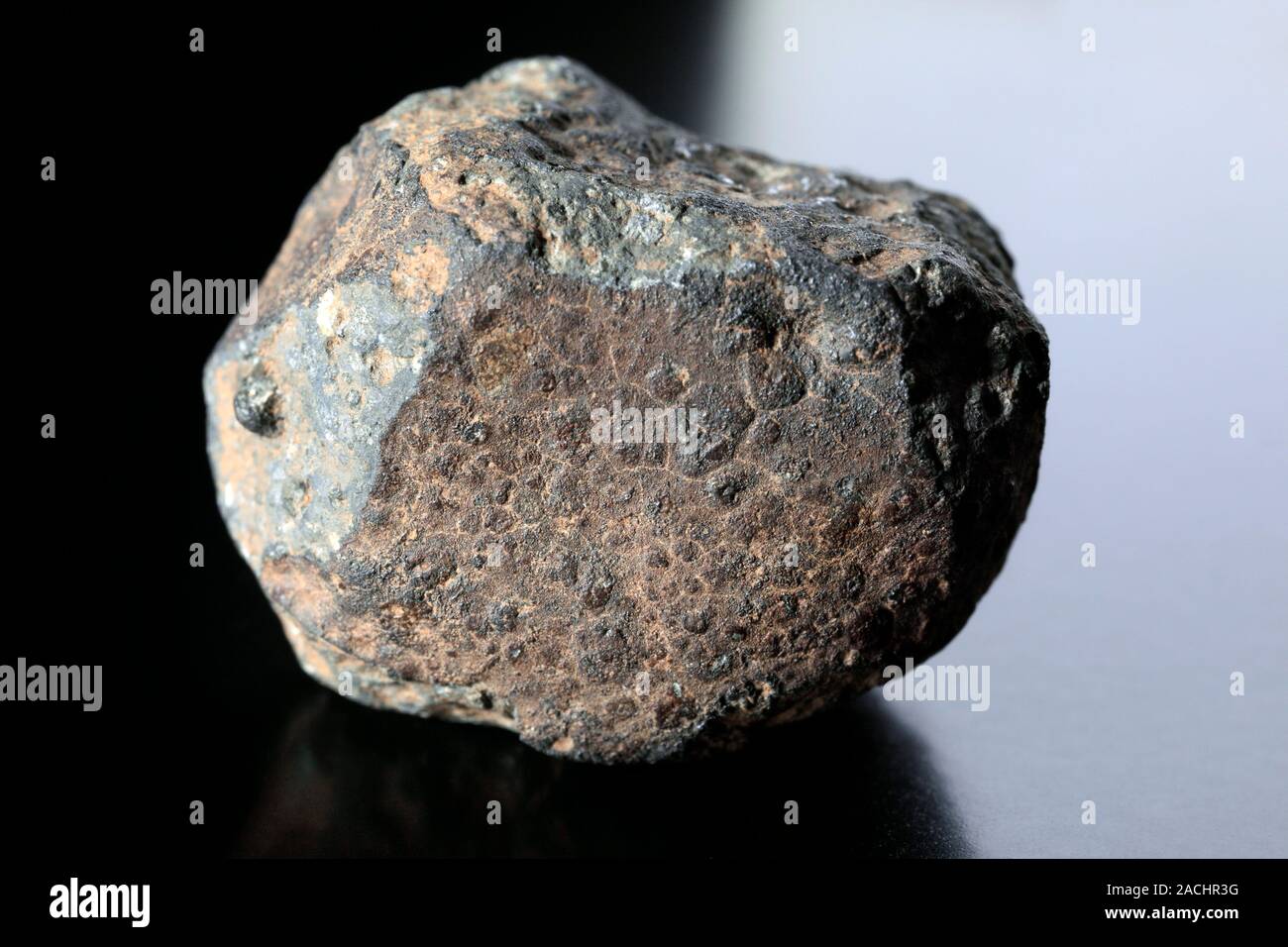 Chondrite meteorite. This is a type of stony meteorite that has not ...