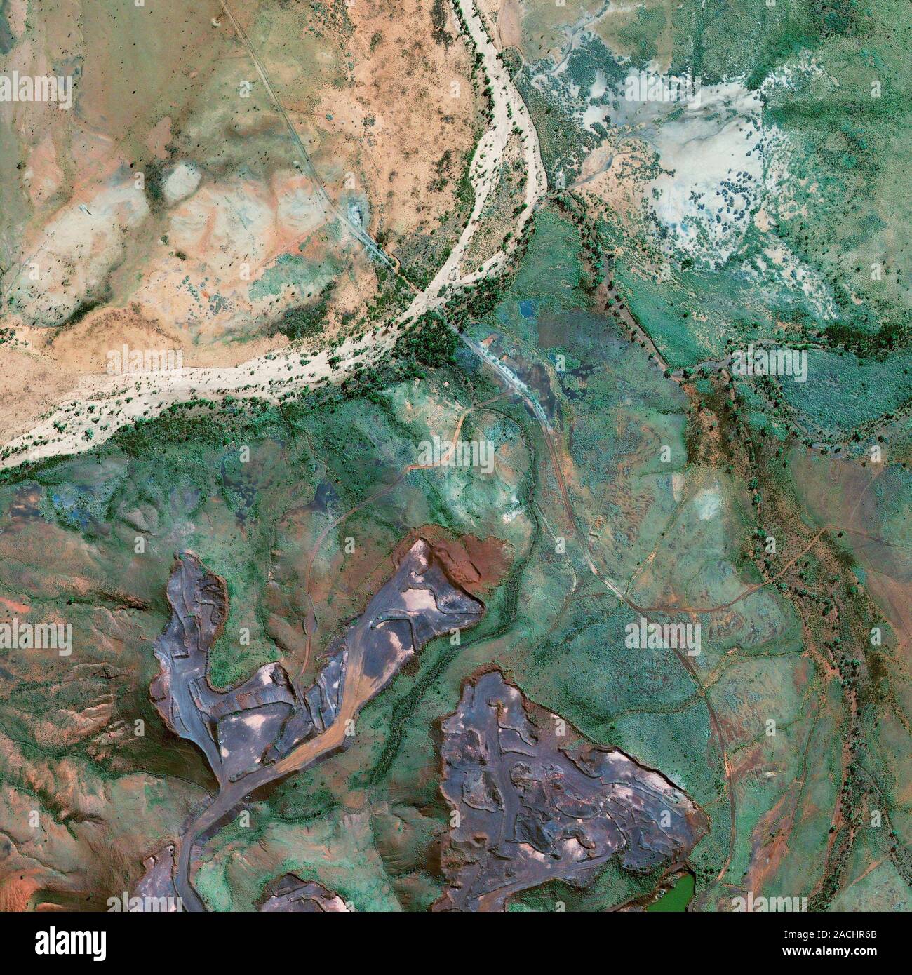 Australian ore mines, GeoEye-1 satellite image. This is part of the ...