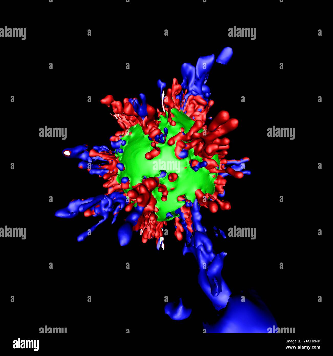Supernova explosion. 3D supercomputer simulation of a supernova ...