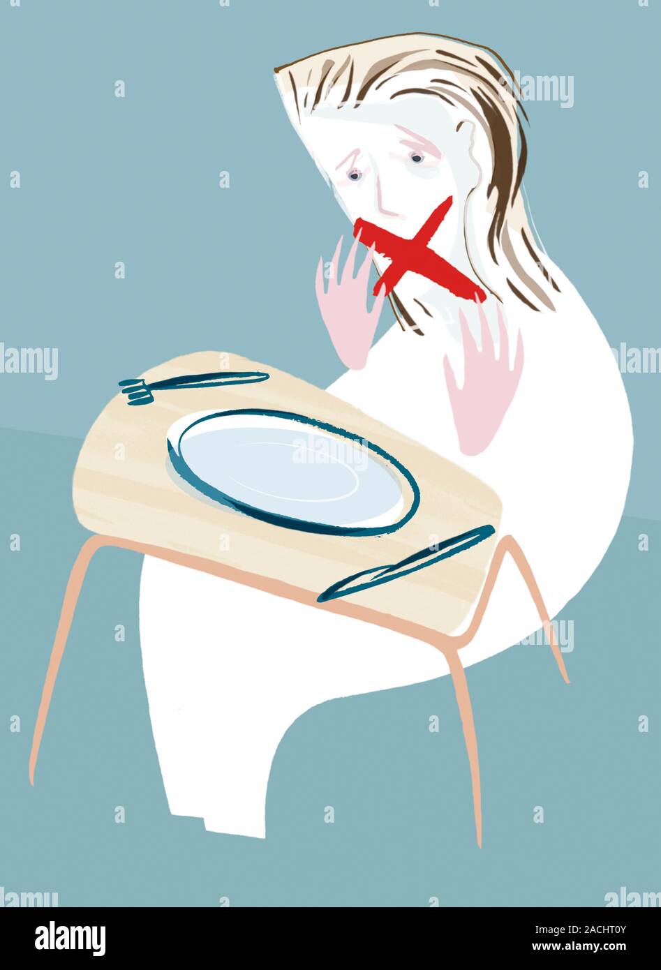 Eating disorder, conceptual artwork Stock Photo - Alamy