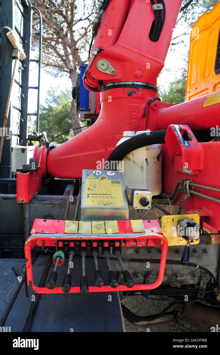 Crane control panel Stock Photo - Alamy