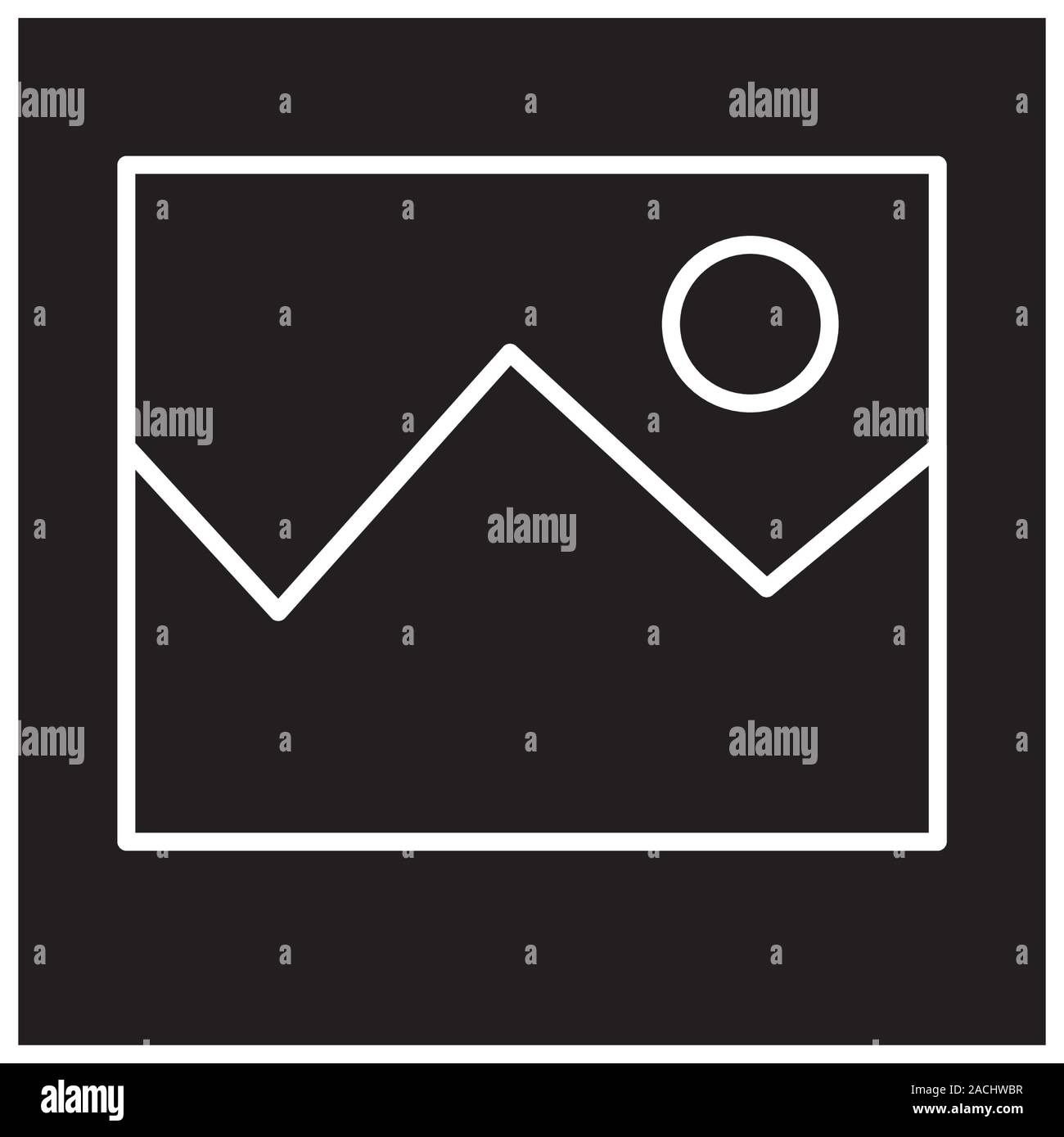 silhouette of picture file symbol isolated icon Stock Vector Image ...