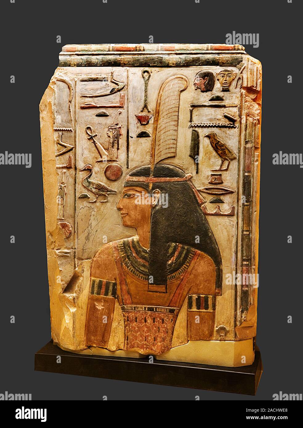Relief of the goddess Maat dating from the New Kingdom X1X dynasty ...