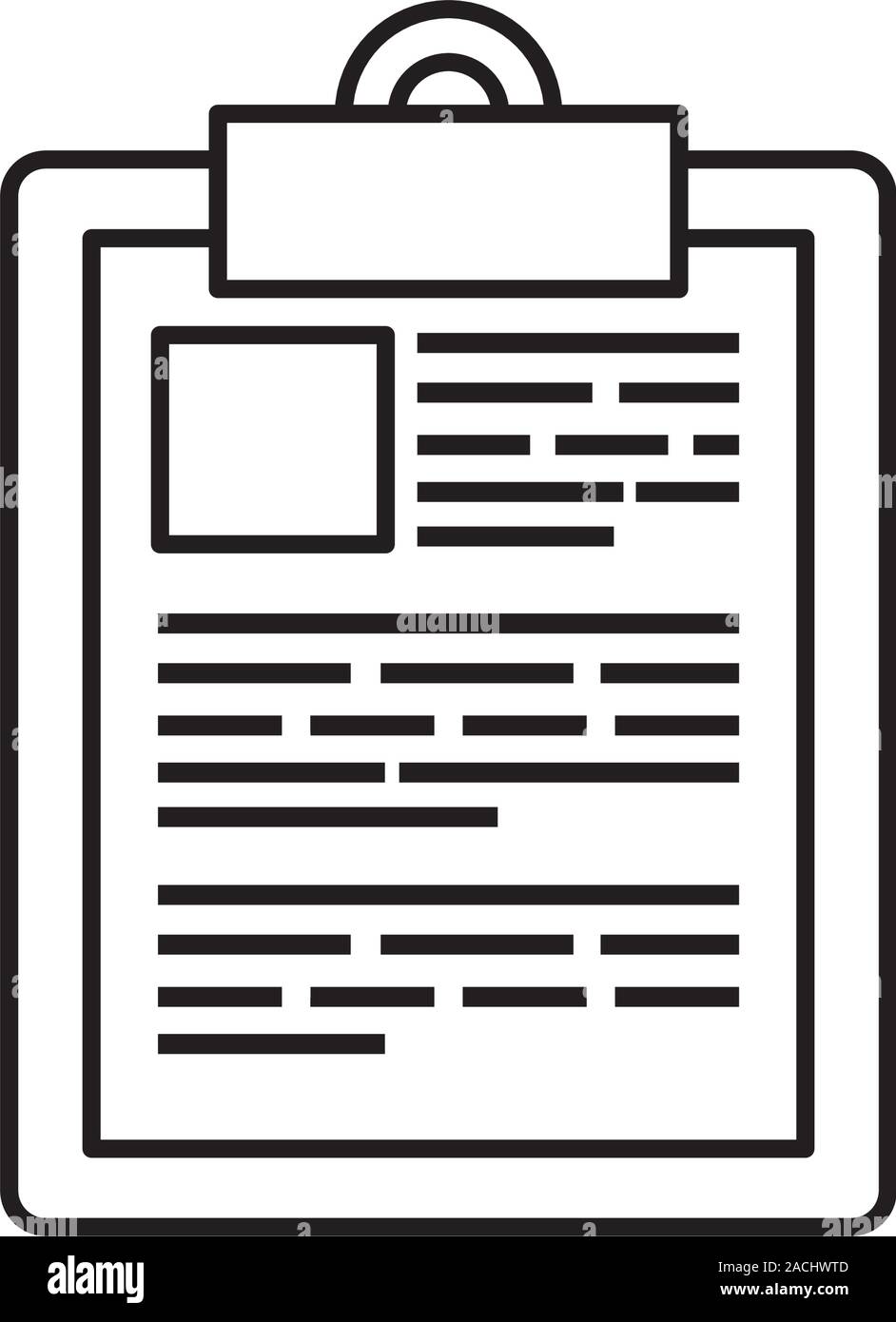 clipboard with paper document line style icon Stock Vector Image & Art ... clipboard with paper document line style icon Stock Vector Image & Art ...