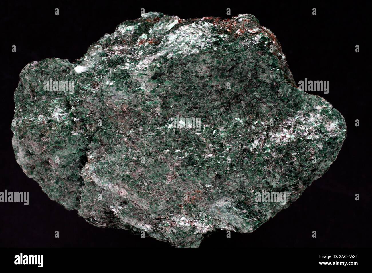 Fuchsite mineral sample. This is a phyllosilicate mineral that in ...
