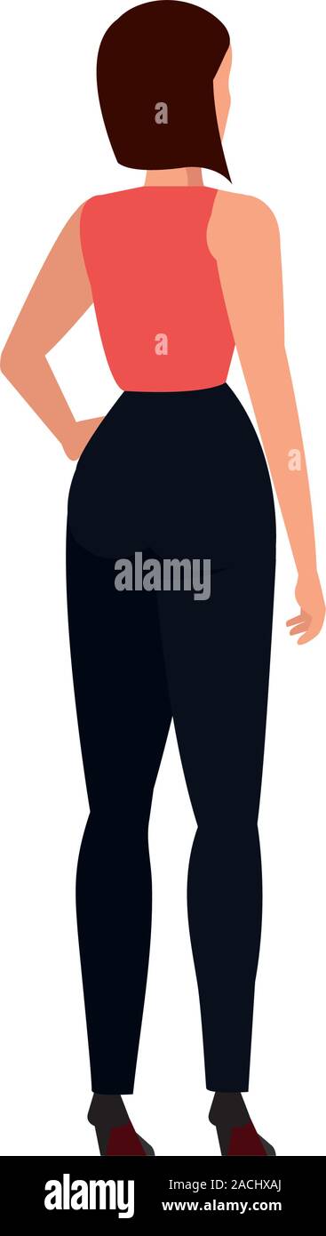 back business woman elegant avatar character Stock Vector Image & Art ...