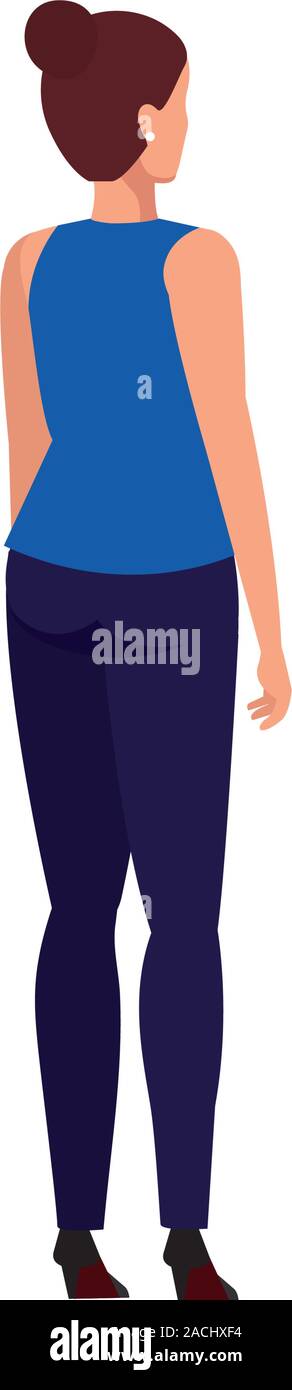back business woman elegant avatar character Stock Vector Image & Art ...