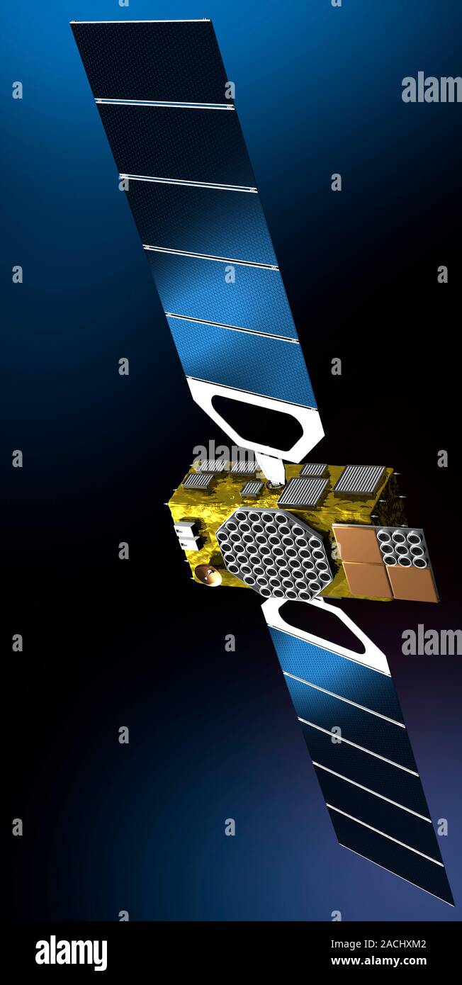Galileo navigation satellite. Computer artwork of one of the navigation ...