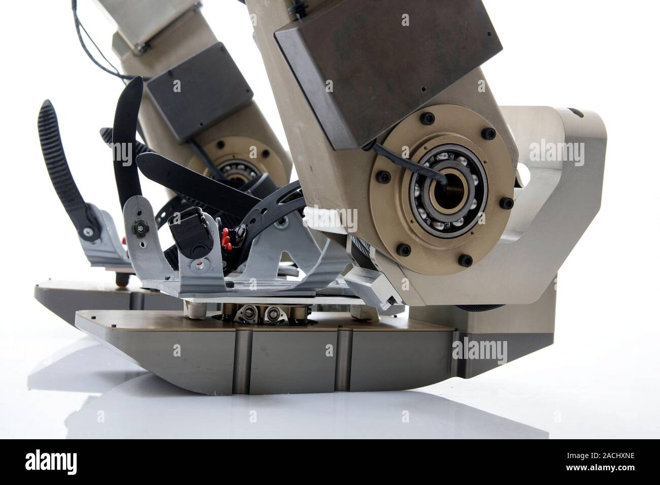 Body Extender robotic feet. Close-up of the feet of the Body Extender ...