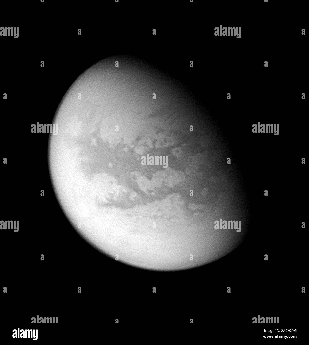 Titan, Cassini image. Titan is Saturn's largest moon. It has a thick ...