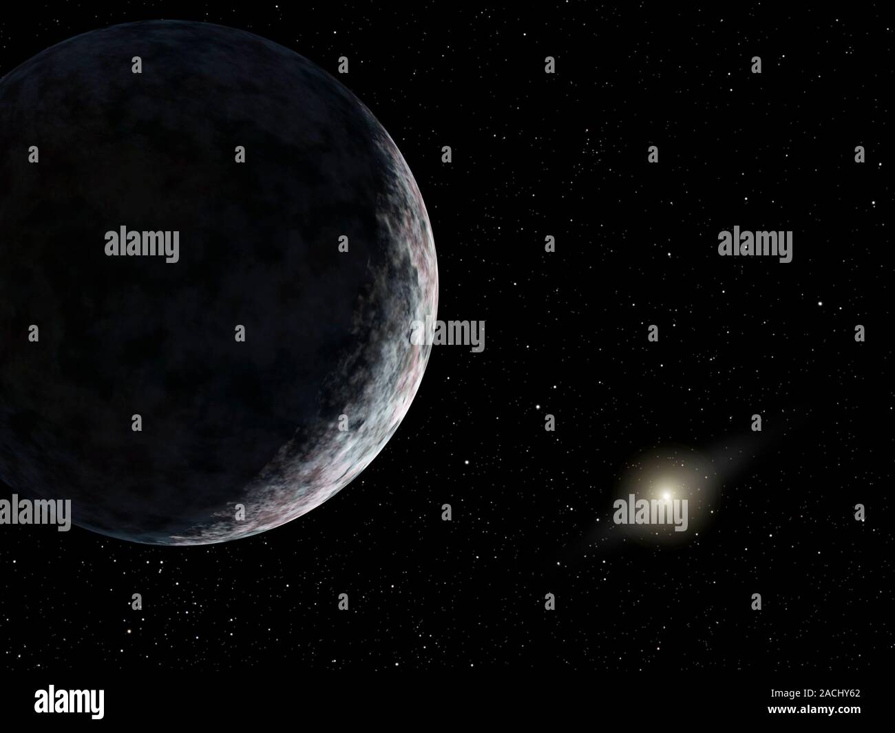 Dwarf planet Eris. Computer artwork of dwarf planet Eris, formerly ...