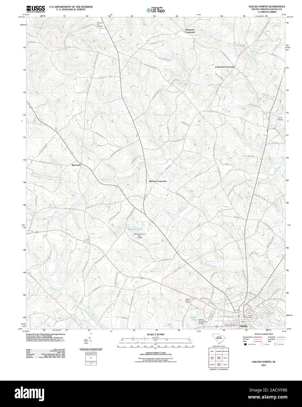 Map of saluda hi-res stock photography and images - Alamy