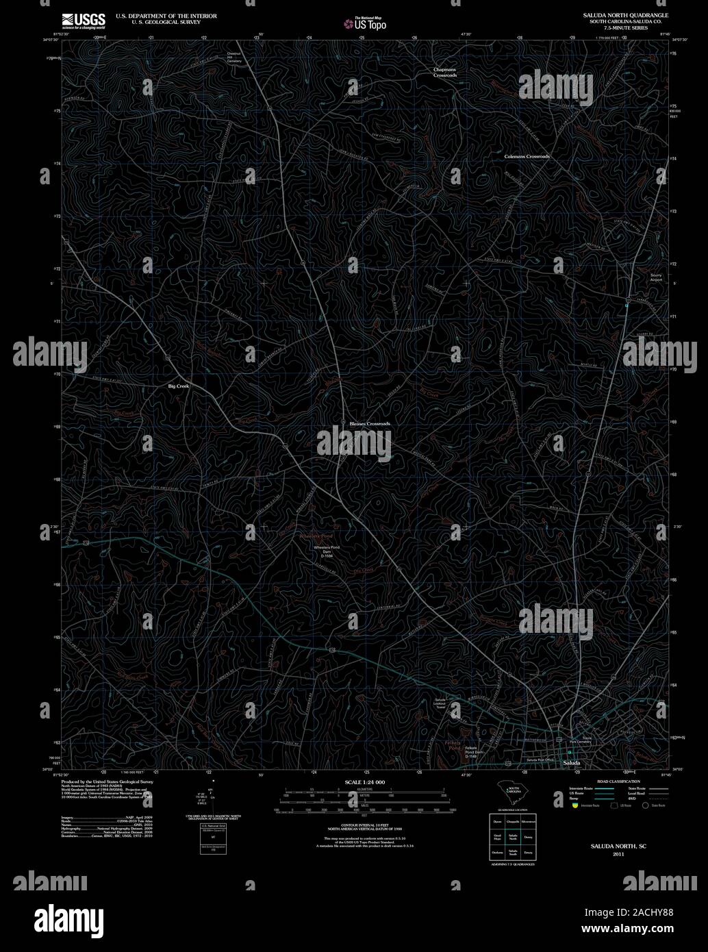 Map of saluda hi-res stock photography and images - Alamy