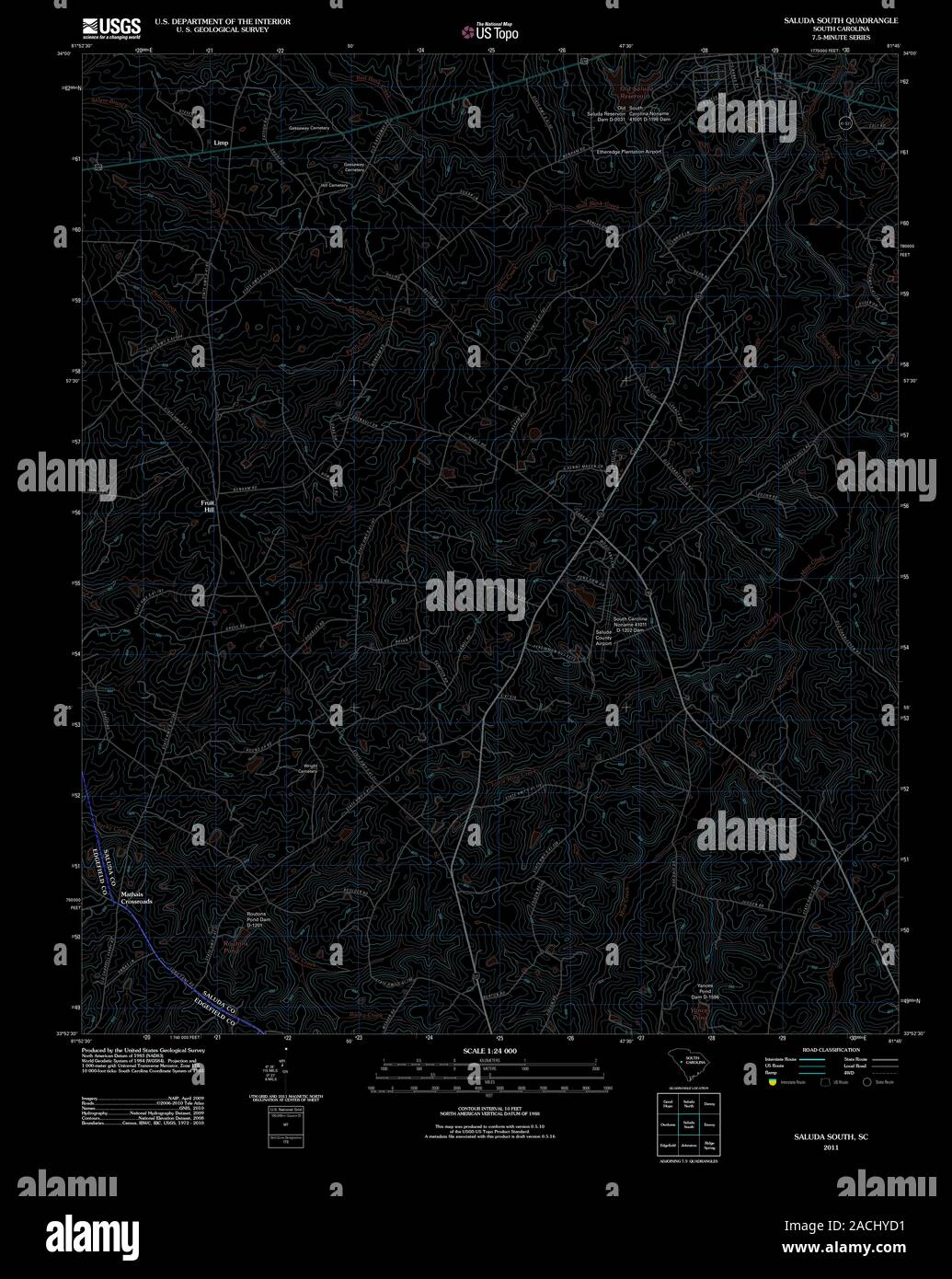 Map of saluda hi-res stock photography and images - Alamy