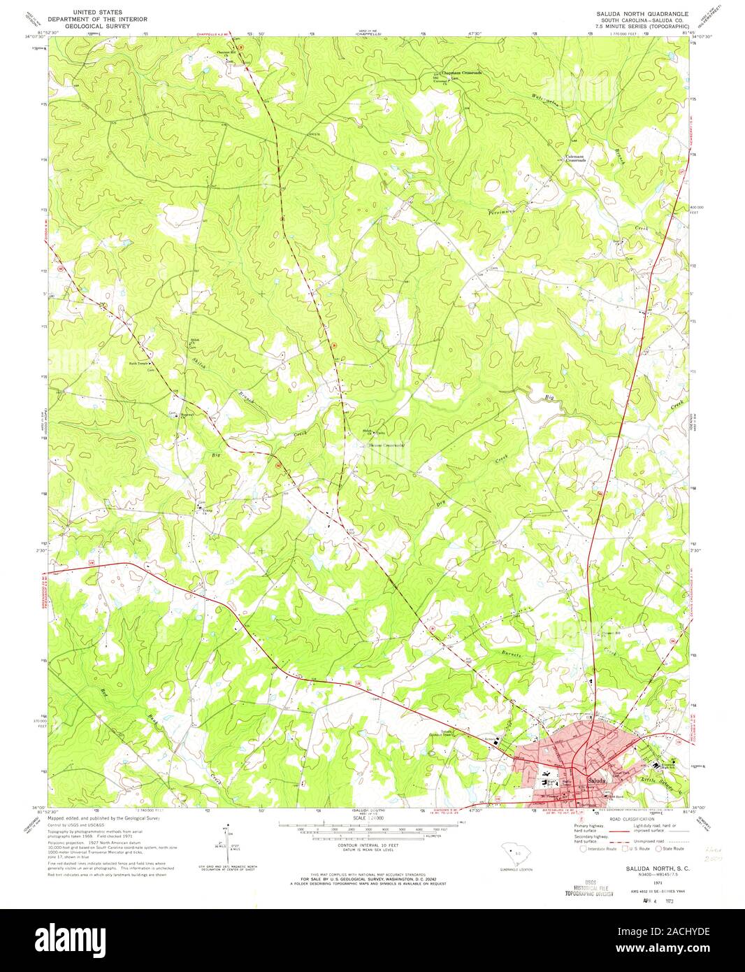 Map of saluda hi-res stock photography and images - Alamy