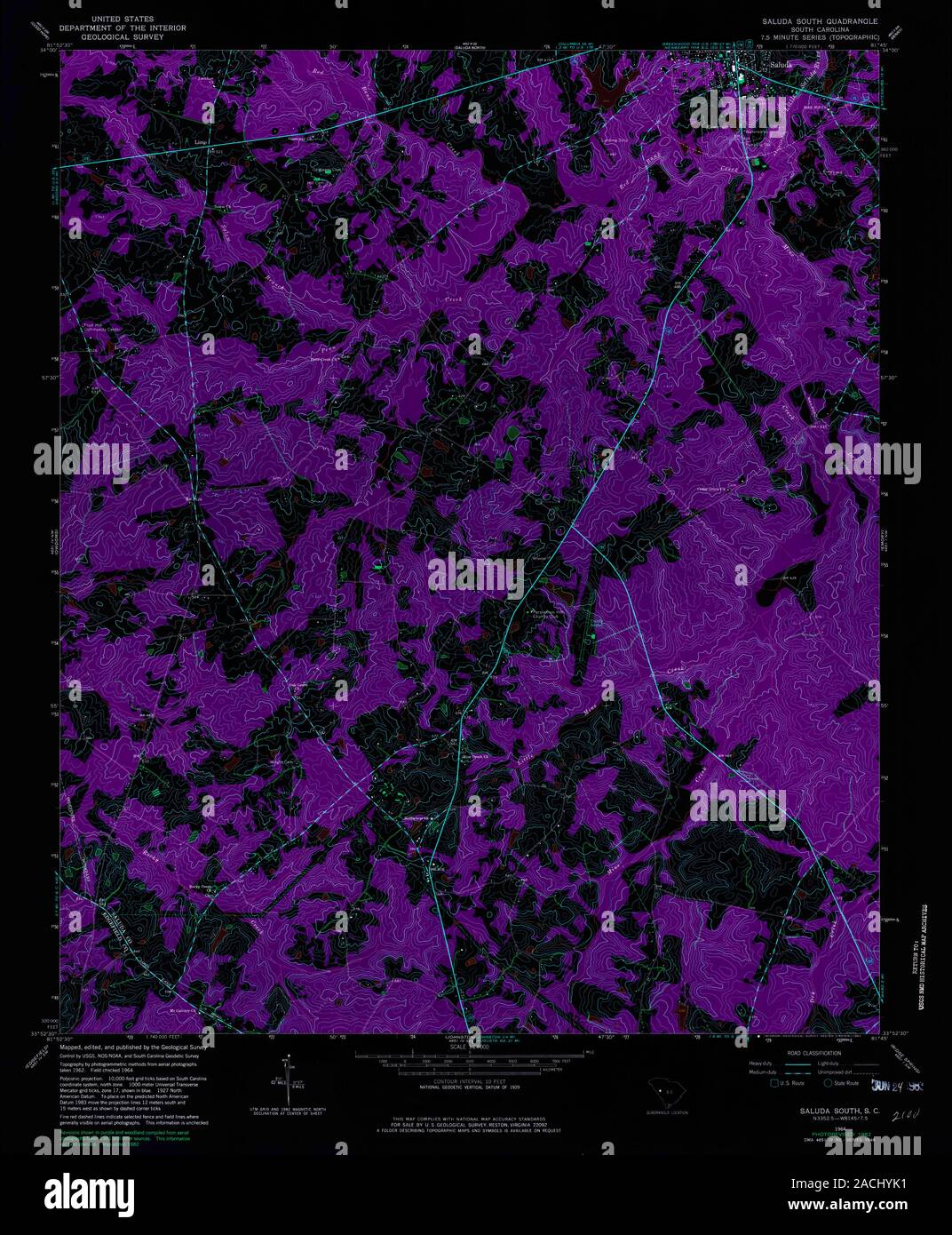 Map of saluda hi-res stock photography and images - Alamy
