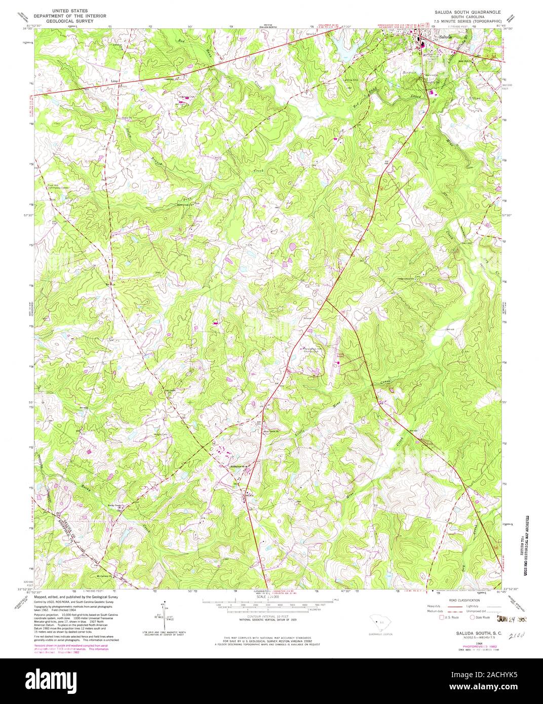 Map of saluda hi-res stock photography and images - Alamy
