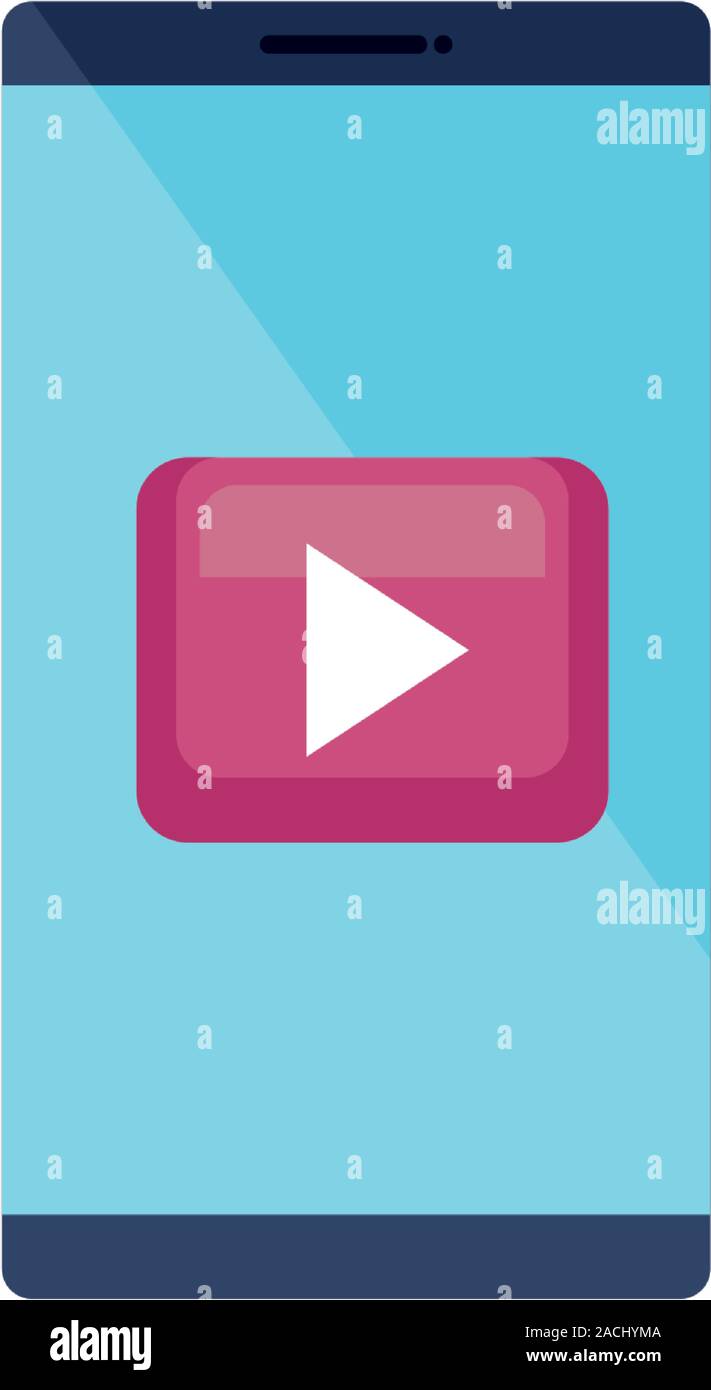 smartphone device with play symbol isolated icon Stock Vector Image ...