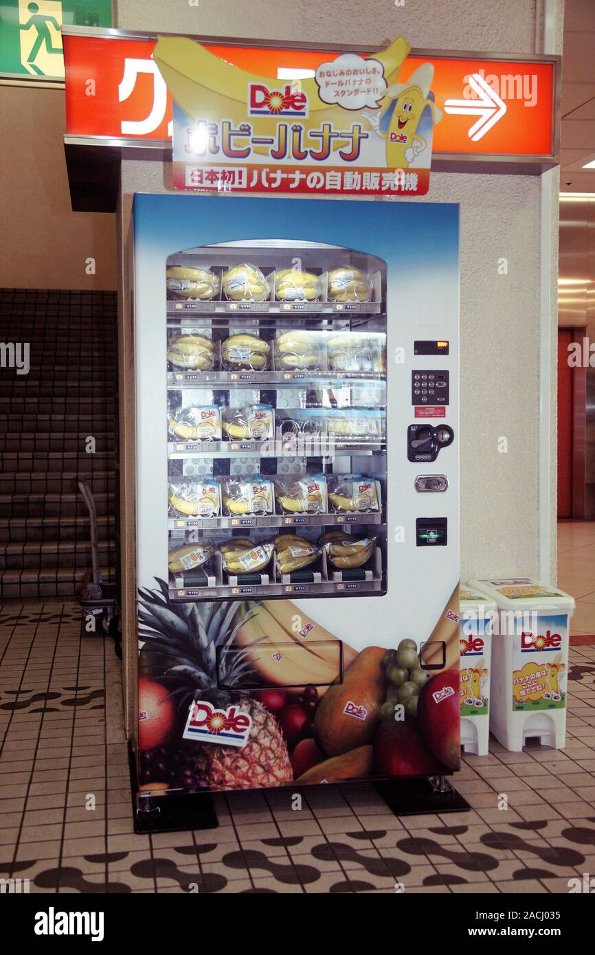 Banana vending machine. Vending machine that dispenses bunches of fresh ...
