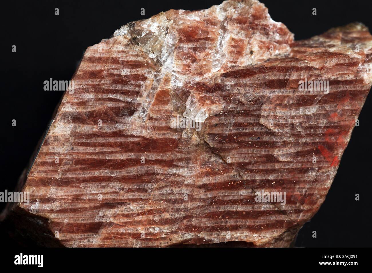 Perthite. This mineral is a rock formed from interspersed layers of ...