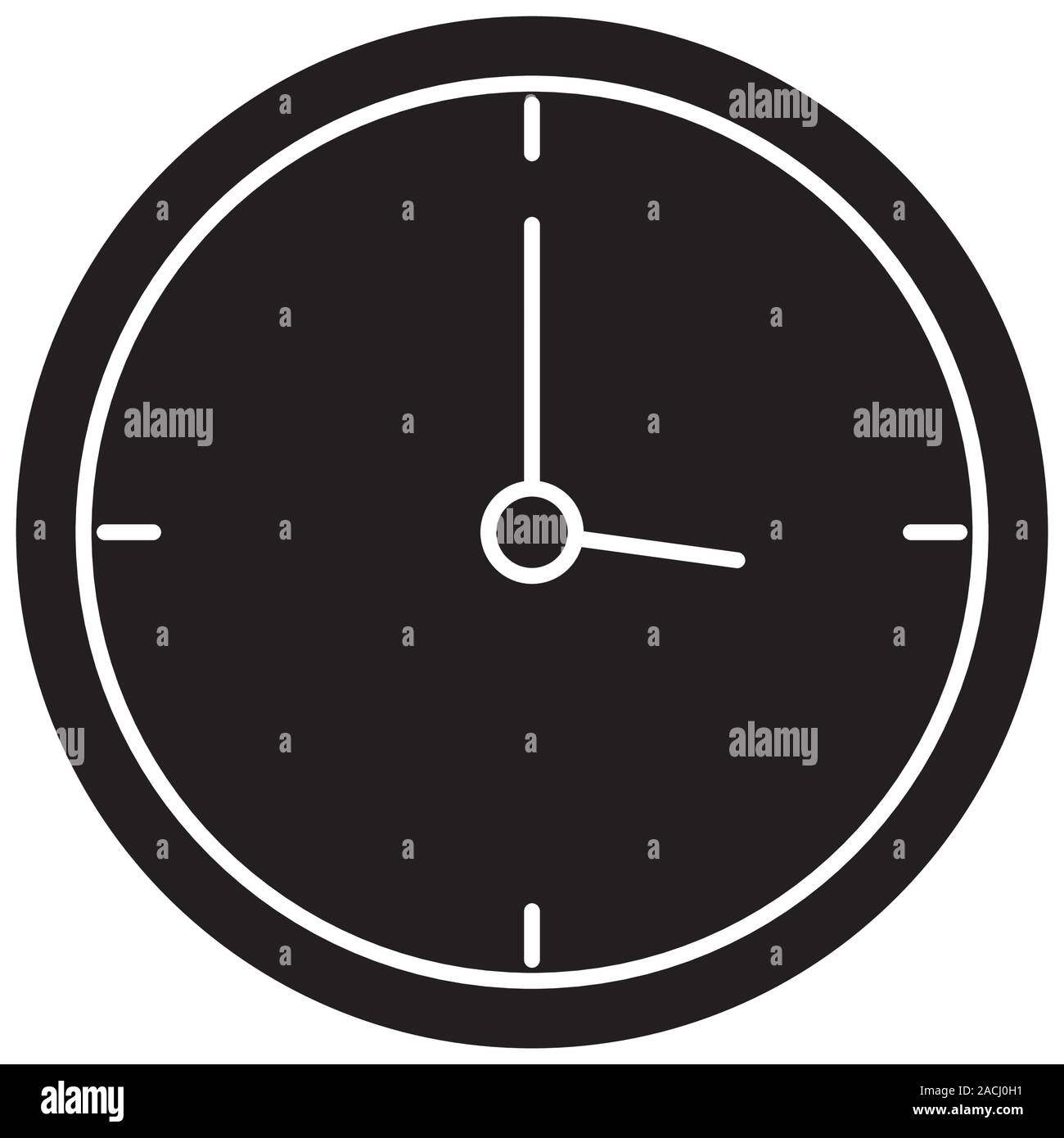 silhouette of clock wall time isolated icon Stock Vector Image & Art ...