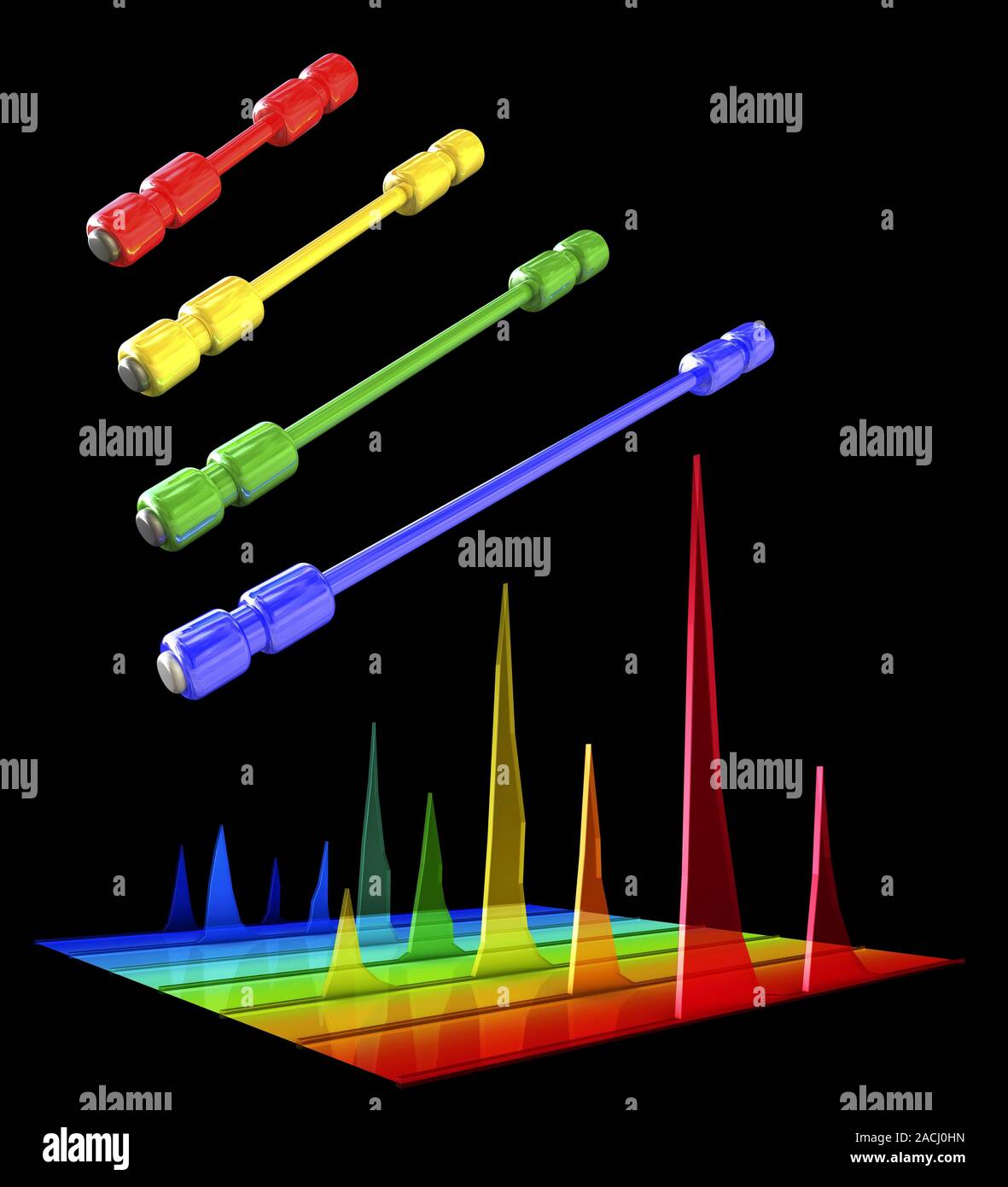 High-Performance Liquid Chromatography (HPLC). Computer artwork of ...
